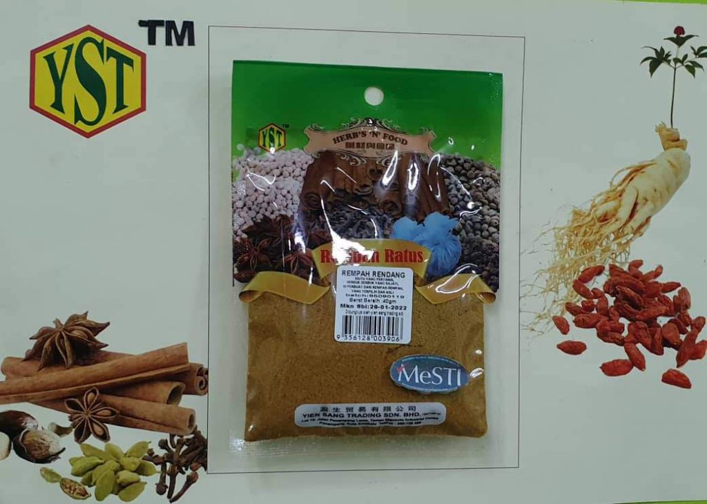 Rempah Rendang (40gm x 10pk)9356128003906 – YienSang